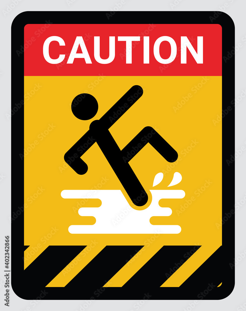 Slippery Floor Sign Vector