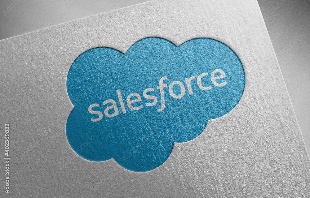 salesforce-2_1 on paper texture Stock Illustration | Adobe Stock