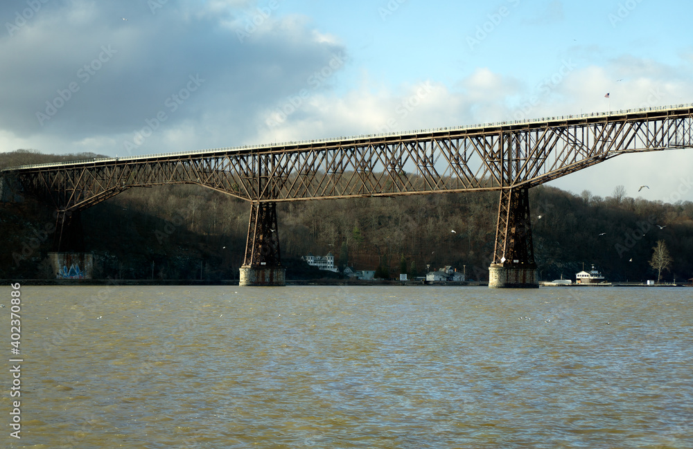 Poughkeepsie, NY - USA - Dec. 29, 2020: The Walkway over the Hudson ...