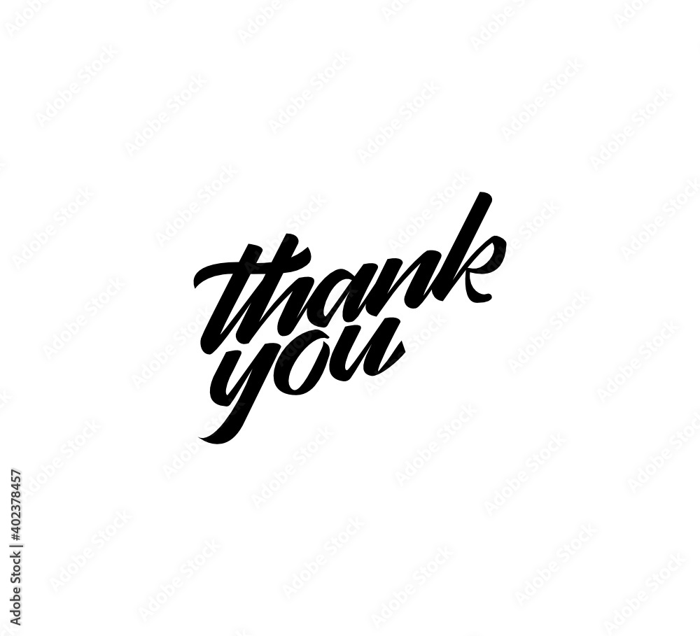 Thank you Vector black simple 1 Stock Vector | Adobe Stock
