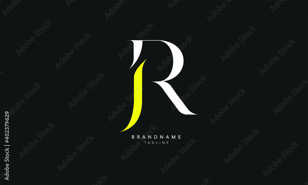 Alphabet letters Initials Monogram logo JR, RJ, J and R Stock Vector ...