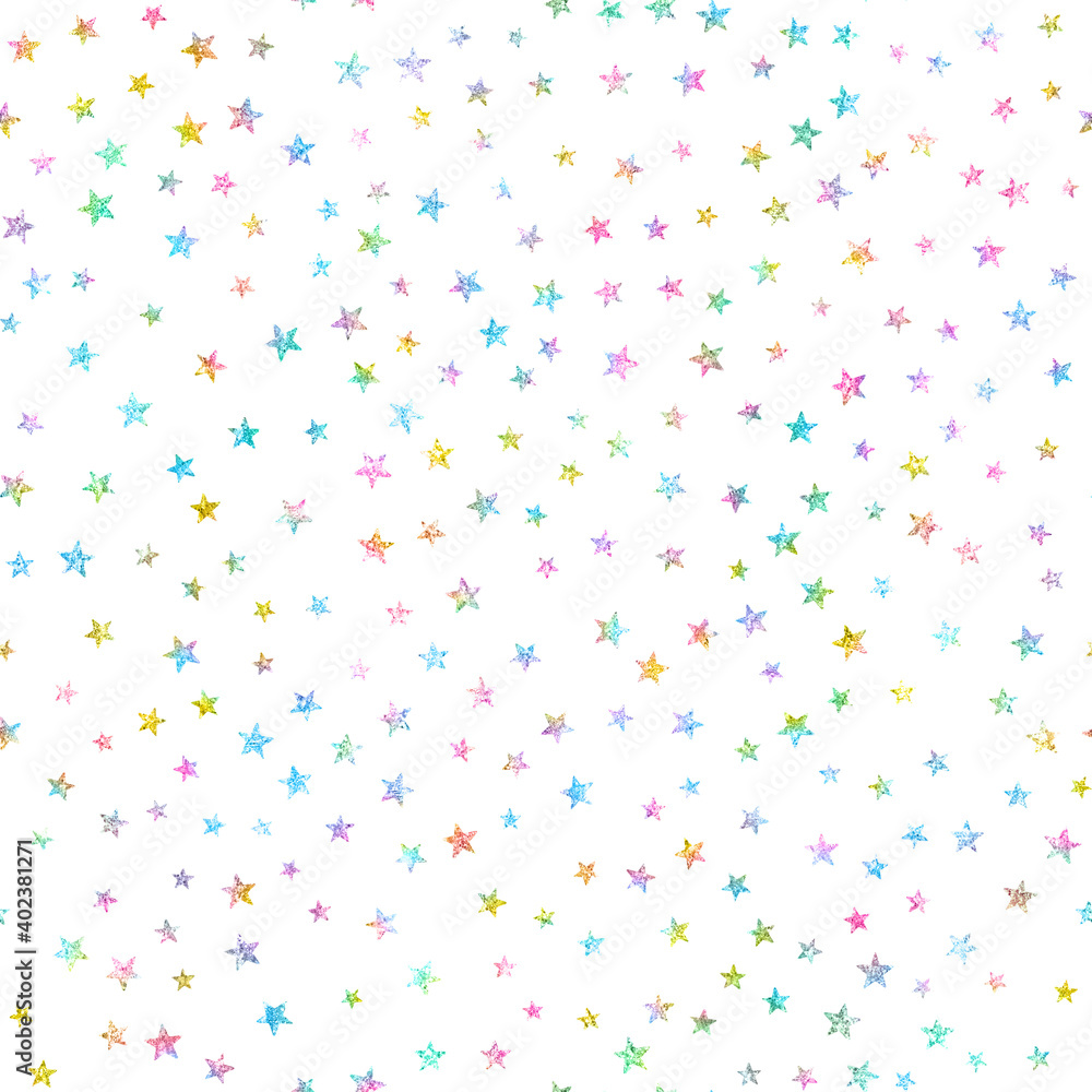Rainbow Glitter Stars