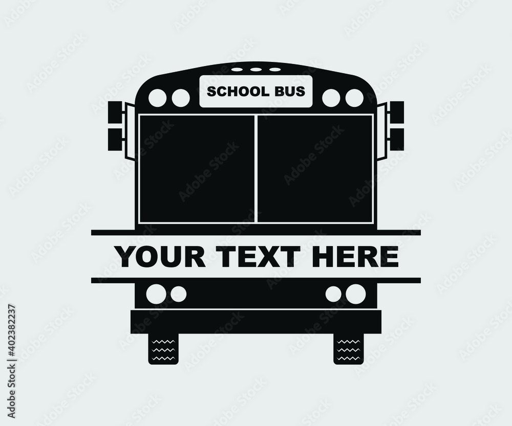 Vecteur Stock School Bus Illustration of school kids riding school bus ...