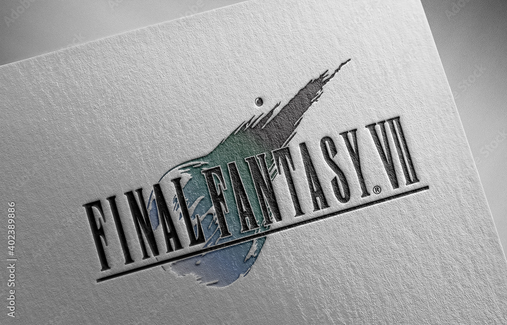final-fantasy-vii on paper texture Stock Photo | Adobe Stock