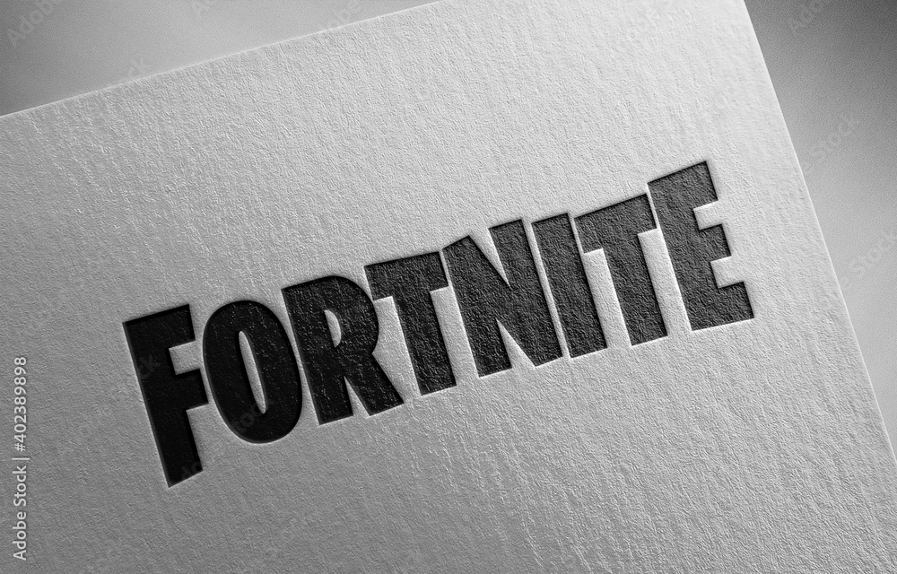 fortnite-1 on paper texture Stock Photo | Adobe Stock
