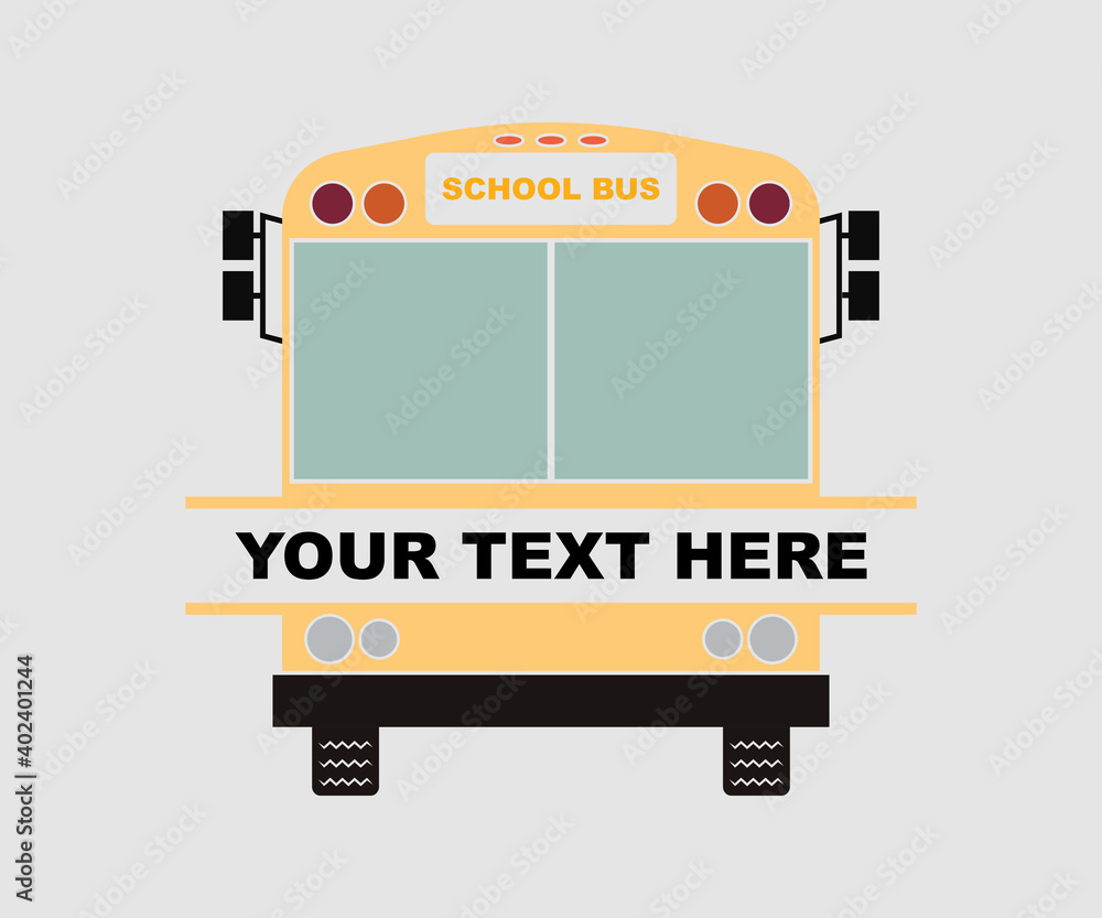 School Bus Illustration of school kids riding school bus transportation ...