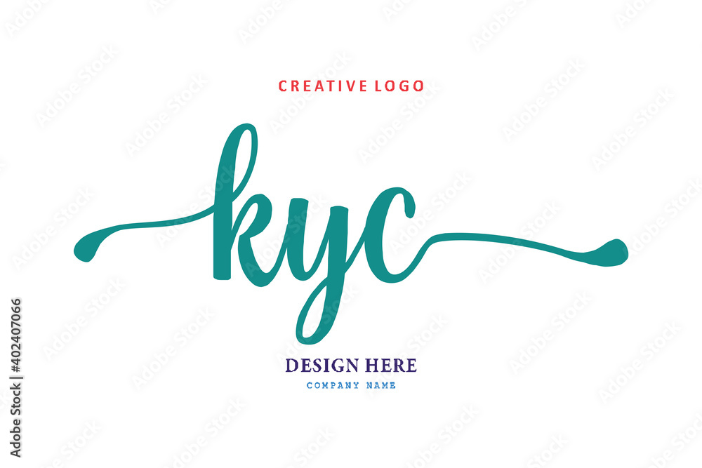 KYC lettering logo is simple, easy to understand and authoritative ...
