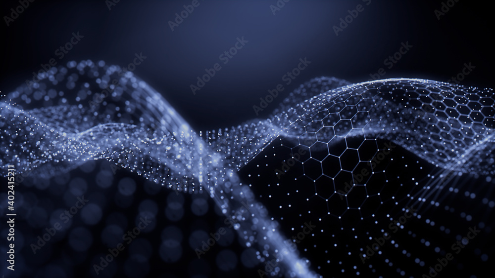 Big Data Vizualisation concept. Information represented as a High Tech ...