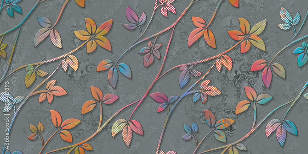 Background Wallpaper And Digital Wall Tiles Design Stock Illustration ...