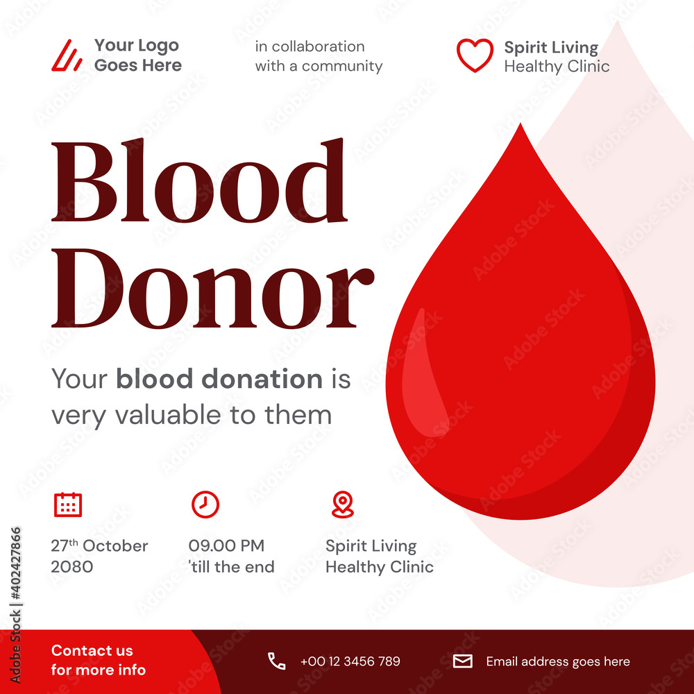 blood donor poster design template Stock Vector | Adobe Stock