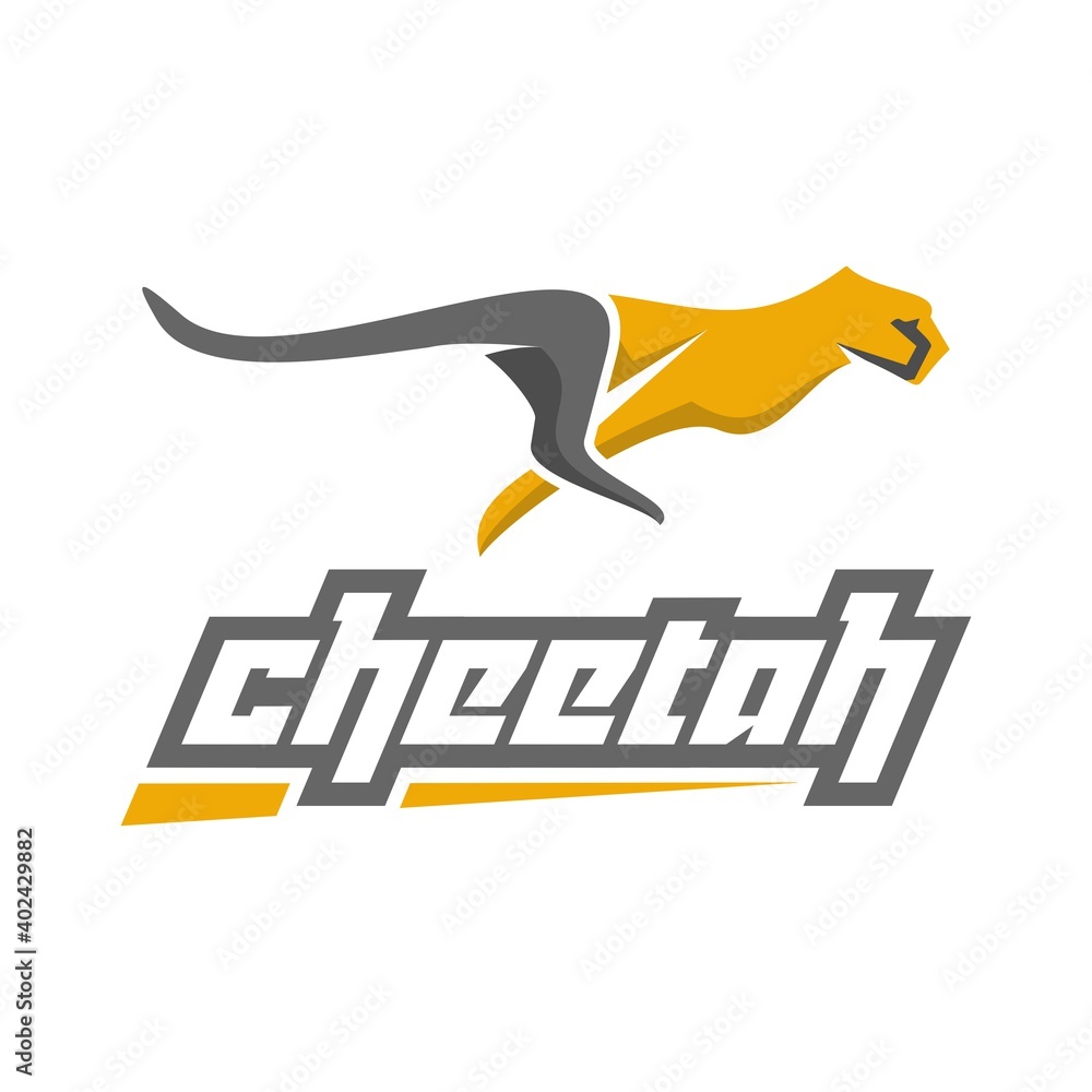 CHEETAH LOGO Stock Vector | Adobe Stock