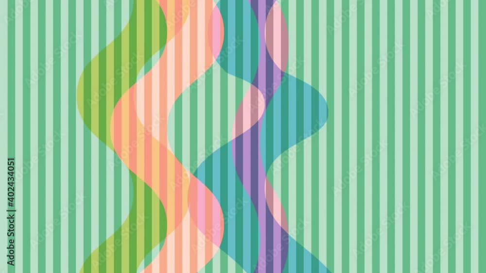 Colored lines and motion. Seamless looping animation footage ...