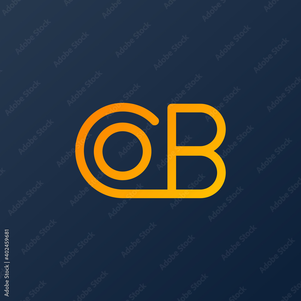 alphabet joint CB letter logo design. c,b logo. minimal modern c,b ...