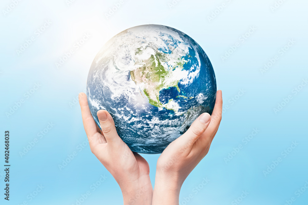 Earth globe in hands. World environment day Stock Photo | Adobe Stock