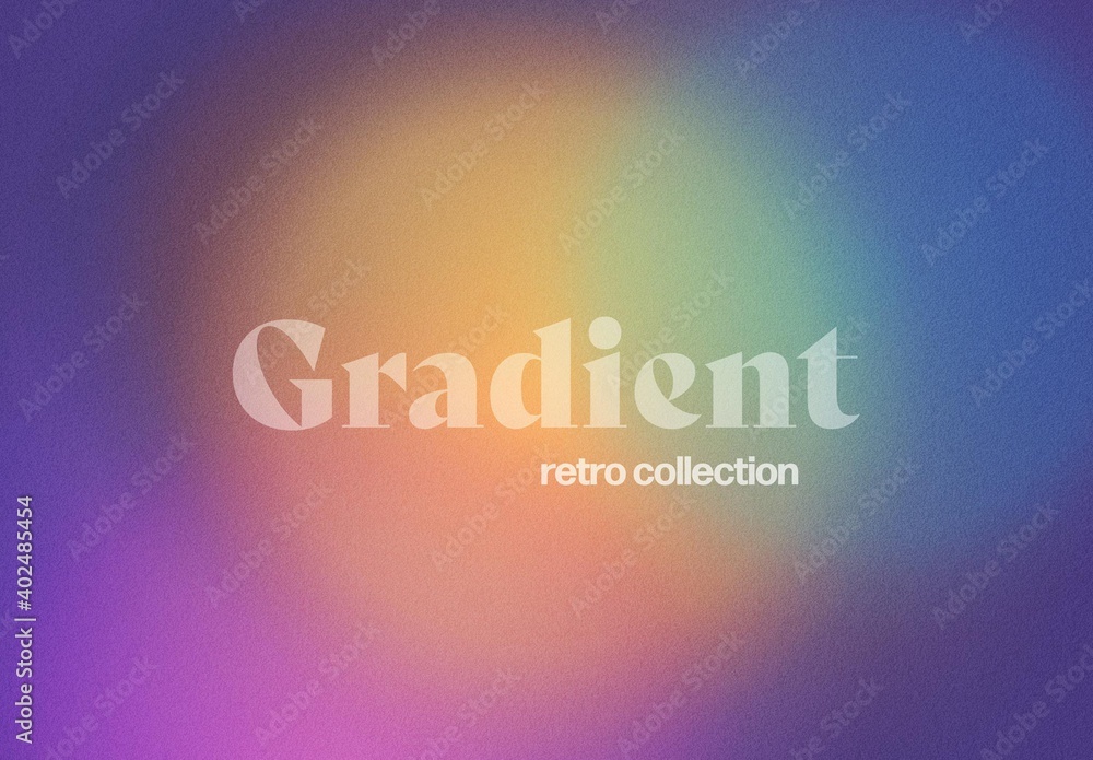 Sunrise Retro Gradient Textures Art Kit Stock Template | Adobe Stock