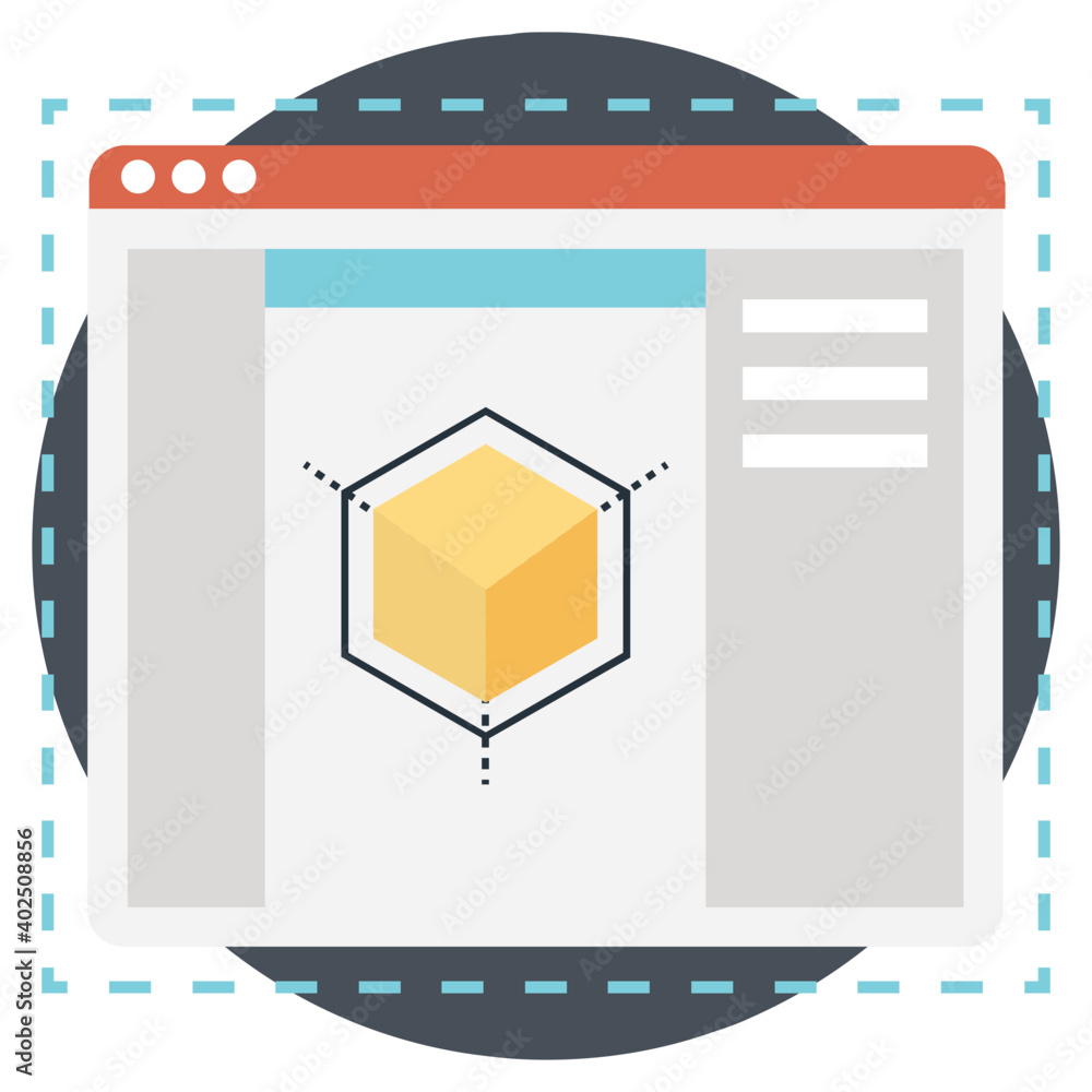 Modeling software interface vector icon Stock Vector | Adobe Stock