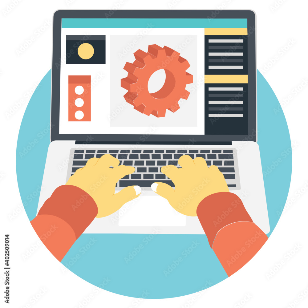 Three-dimensional modeling flat vector icon Stock Vector | Adobe Stock