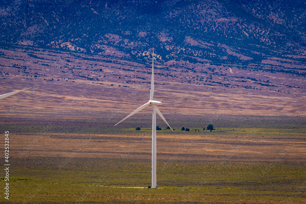 Wind turbine at Spring Valley Wind Farm Stock Photo | Adobe Stock