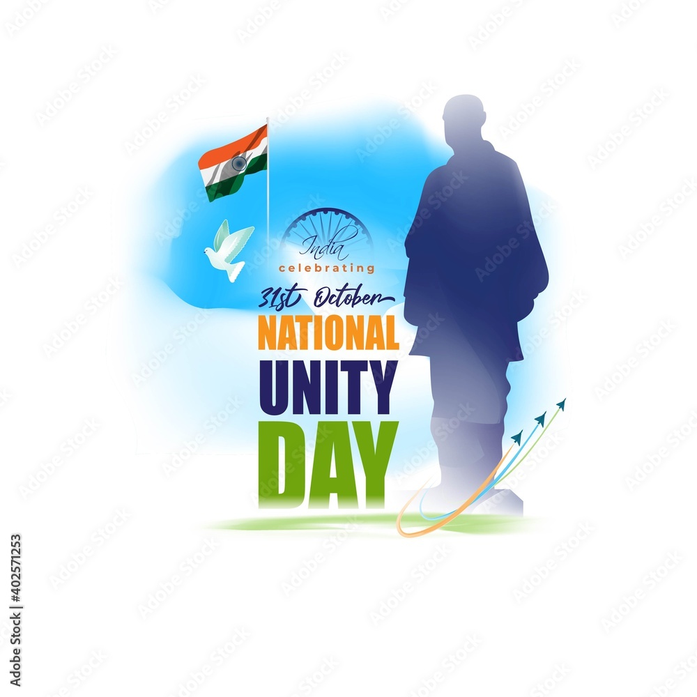 vector illustration for national unity day of India-31st October Stock ...