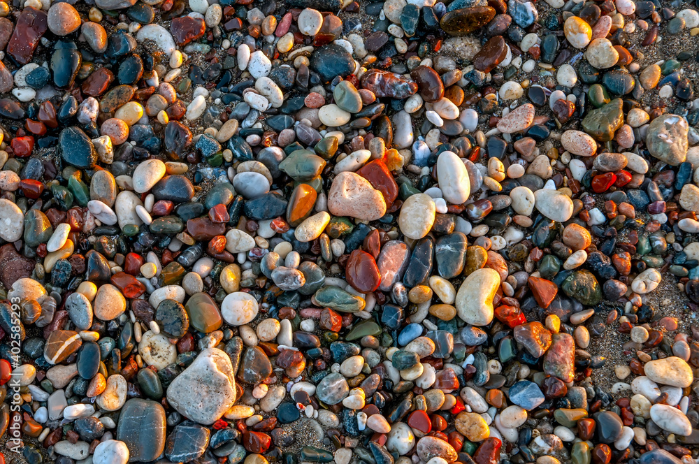 Macro shots, Beautiful nature scene. Pebbles on a Beach Stock Photo ...