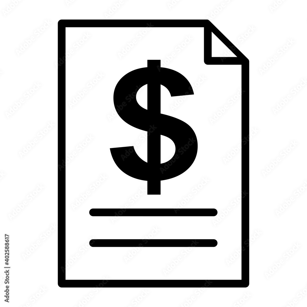 gz997 GrafikZeichnung - english - invoice icon. - payment and billing ...