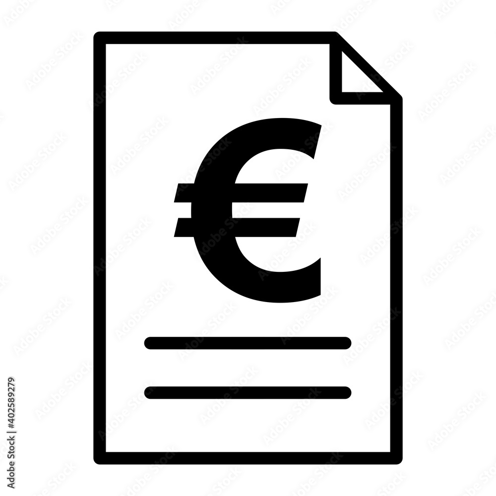 gz998 GrafikZeichnung - english - invoice icon. - payment and billing ...