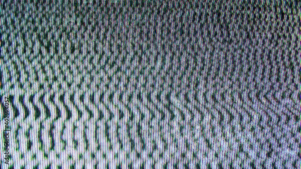 No signal TV. White noise. The TV reception is poor. Waves of static ...
