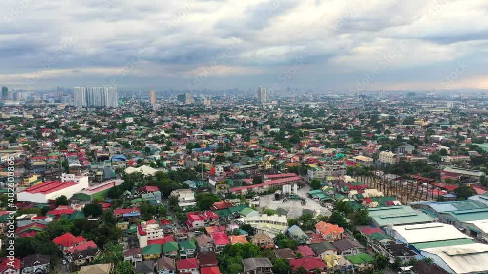 Populous city of Manila, the capital of the Philippines with ...