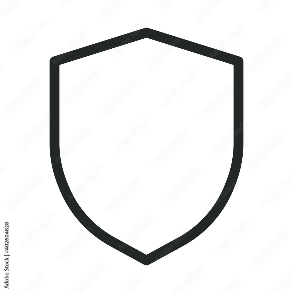 White Blank Shield Logo