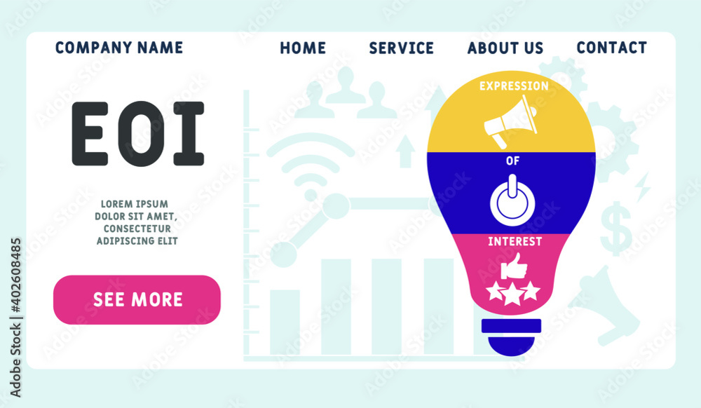 Vecteur Stock Vector website design template . EOI - Expression of ...