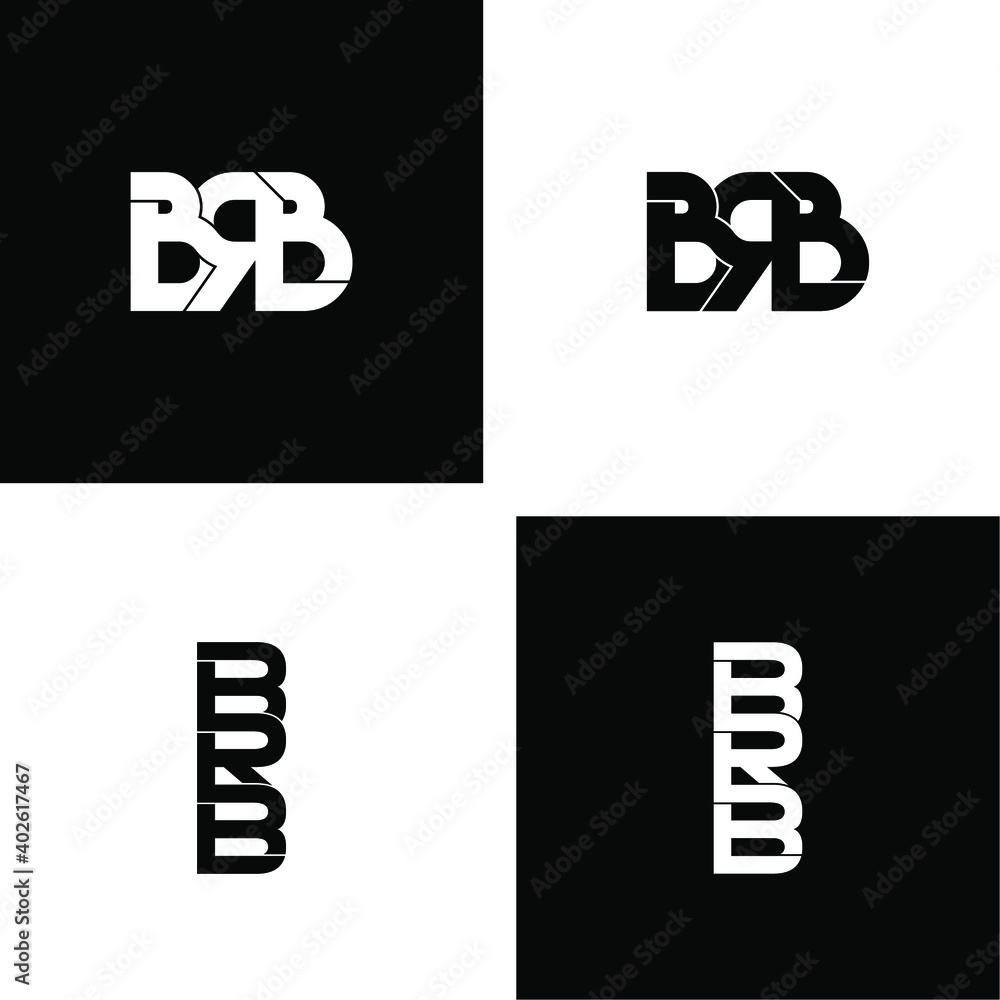 brb letter original monogram logo design Stock Vector | Adobe Stock