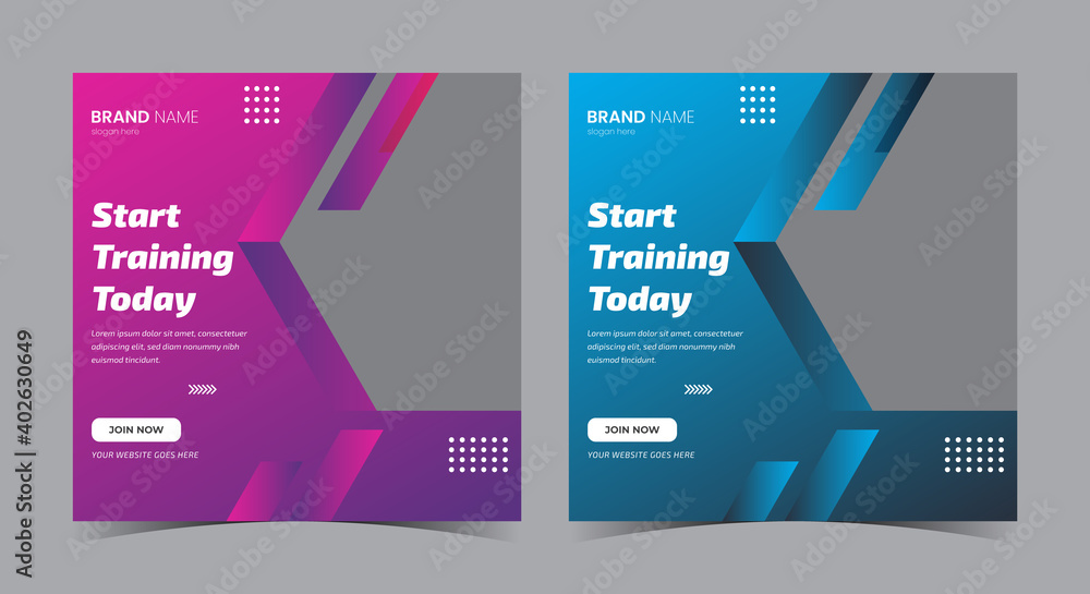 Start training today social media post, gym social media post and flyer ...