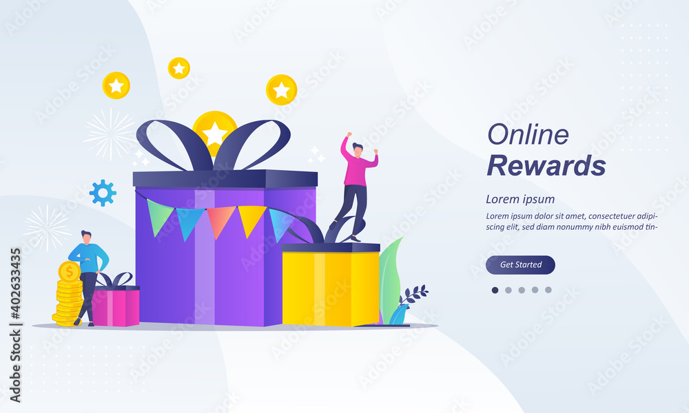 Online rewards concept, Earn Point, Loyalty program and get rewards ...