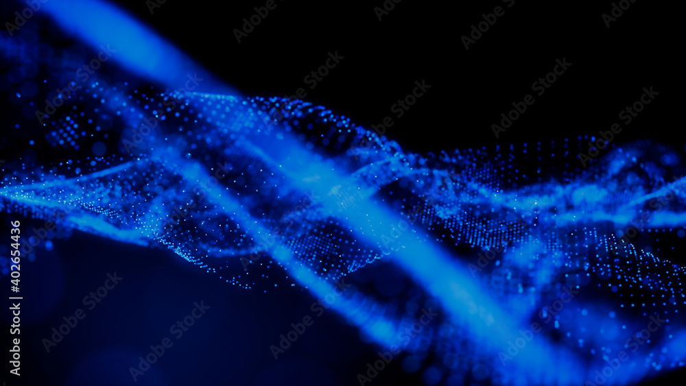 Sound Wave Vizualisation concept. Music audio frequencies represented ...