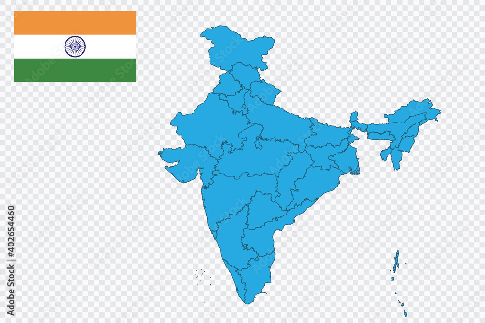 India map. India flag. flat icon symbol vector illustration Stock ...