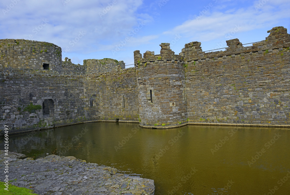 Beaumaris Castle, Isle of Anglesey, North Wales, UK. It belongs among ...