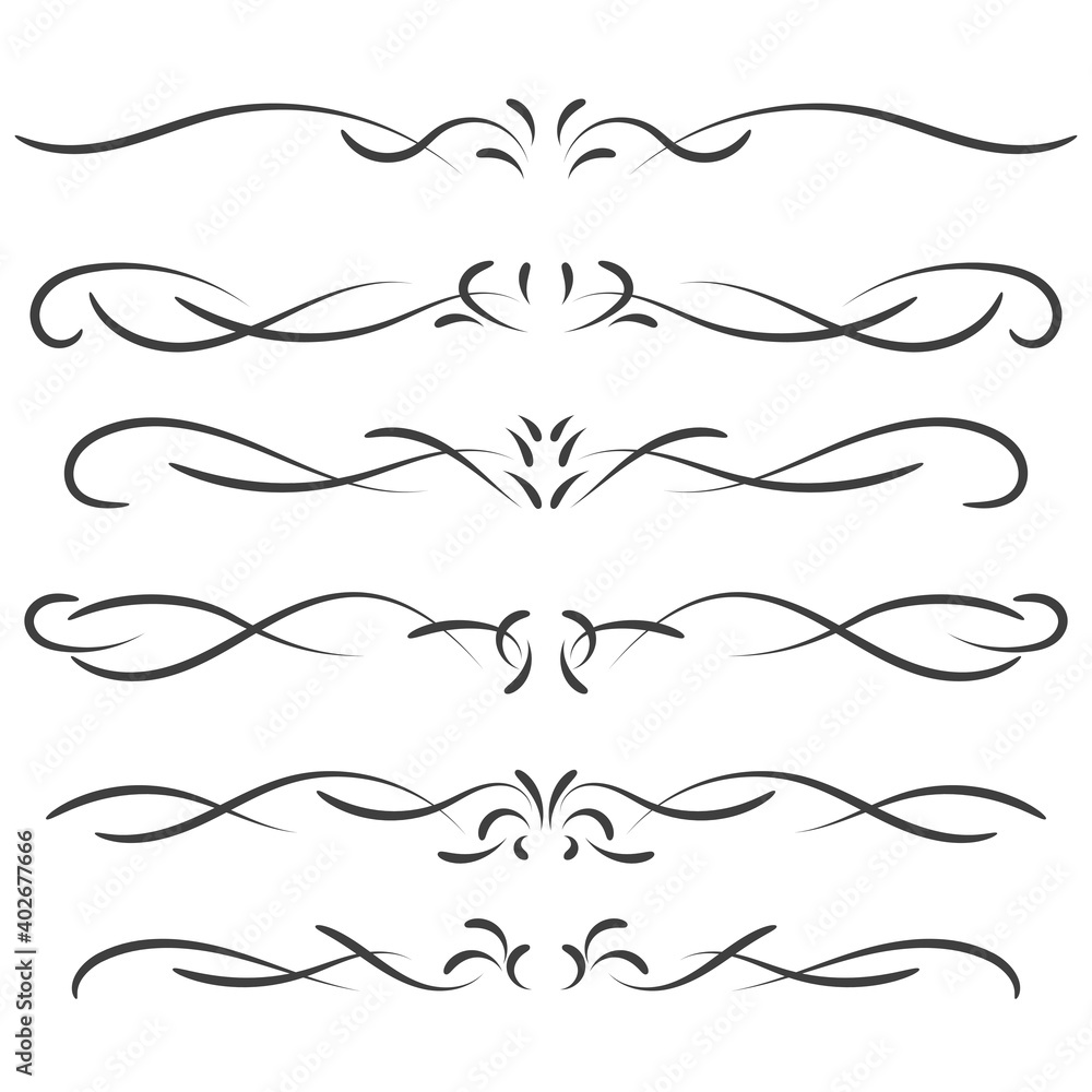 Fashion dividers. Underlines and text separators. Vector collection ...