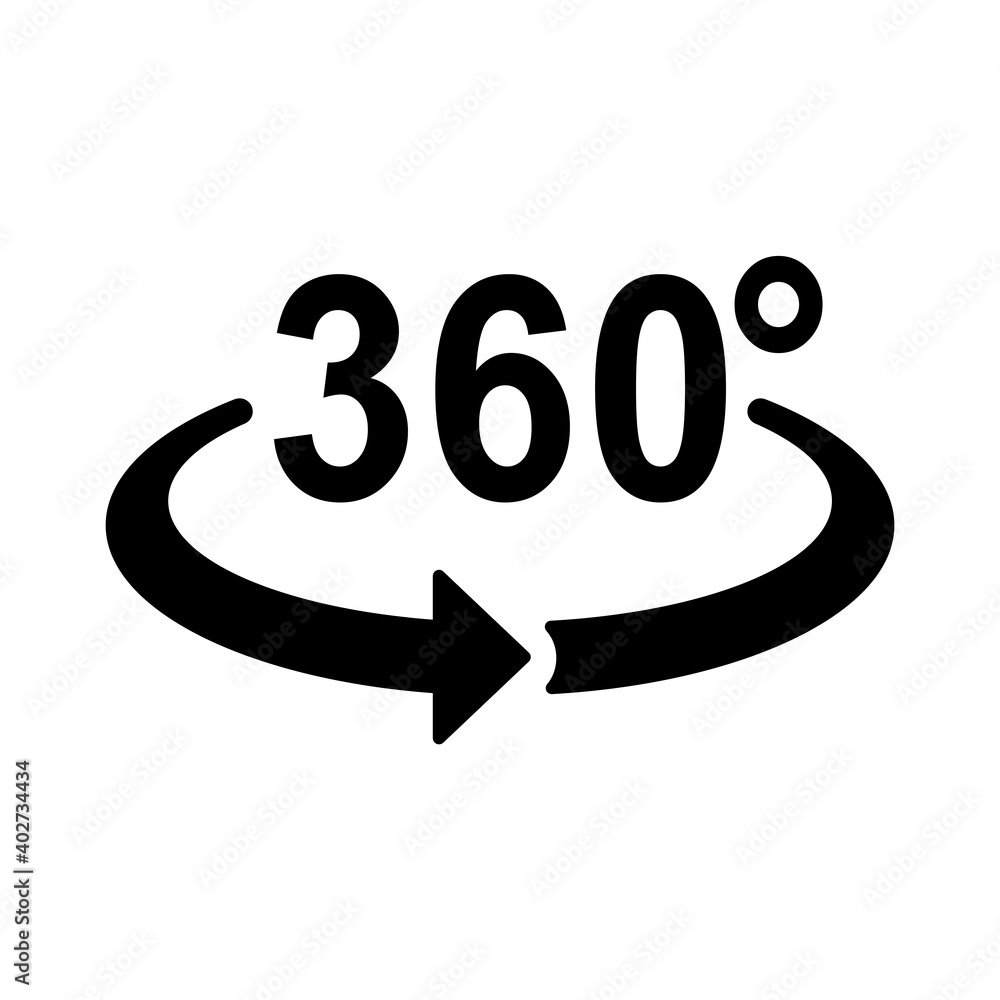 gz1003 GrafikZeichnung - english - angle 360 degree - rotation symbol ...