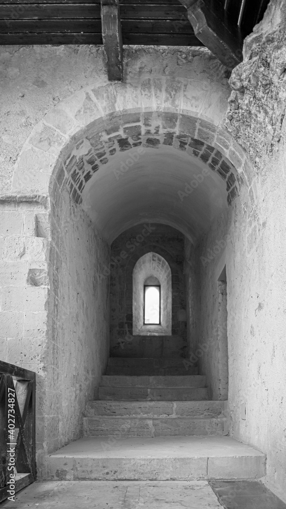 Castello di Chiaramonte in Favara - a stairwell in a castle that dates ...