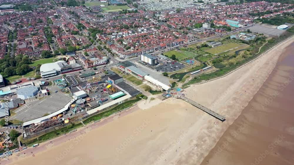 Video Stock Static aerial footage of the town centre of Skegness ...
