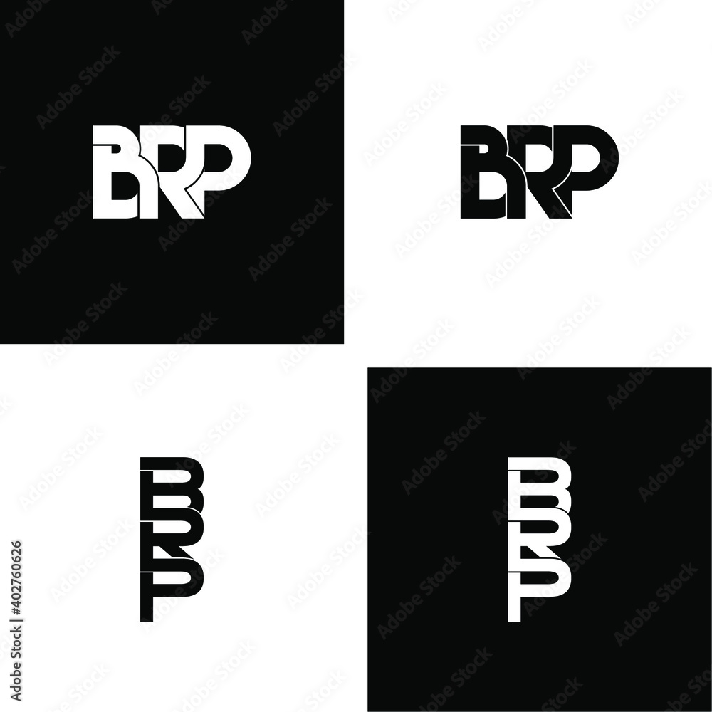 brp letter initial monogram logo design set Stock Vector | Adobe Stock
