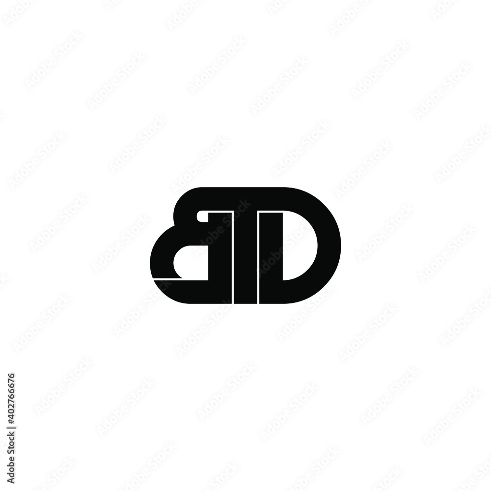 btd letter original monogram logo design Stock Vector | Adobe Stock