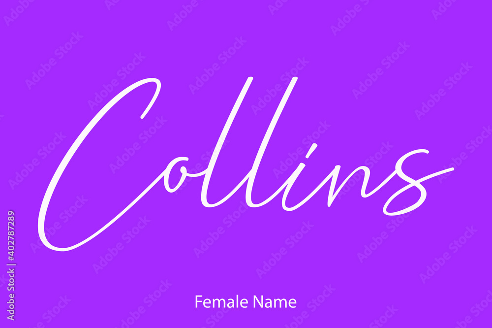 Collins Woman's Name. Typescript Handwritten Lettering Calligraphy Text ...