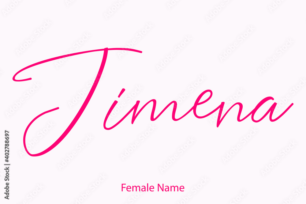Jimena Female name - Beautiful Handwritten Lettering Modern Calligraphy ...