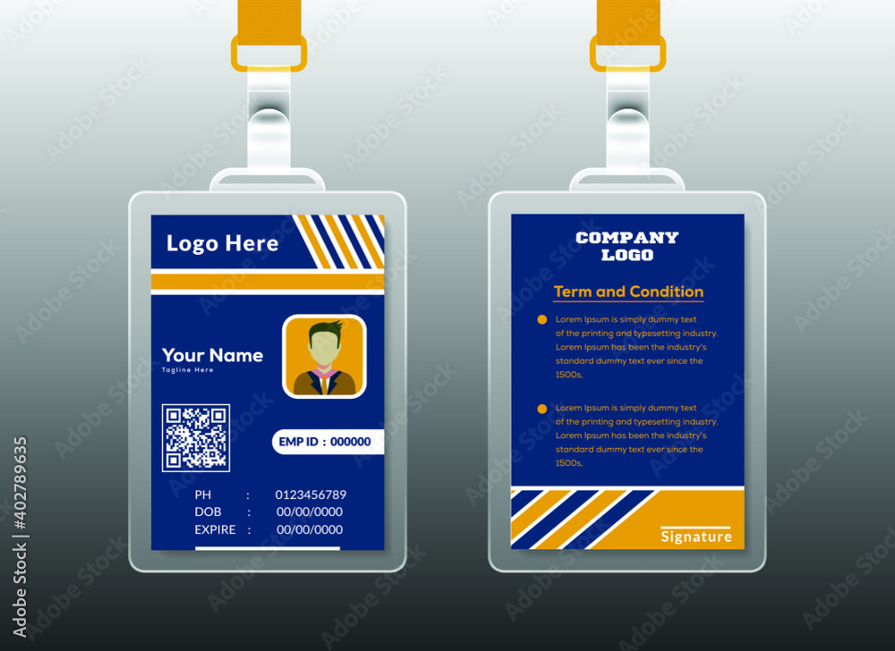 Simple creative id card design concept suitable for company, print ...