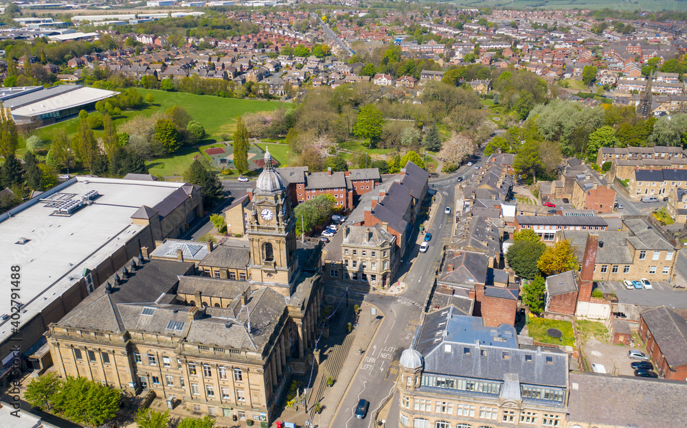 Foto de Aerial photo of the village of Morley in Leeds, West Yorkshire ...