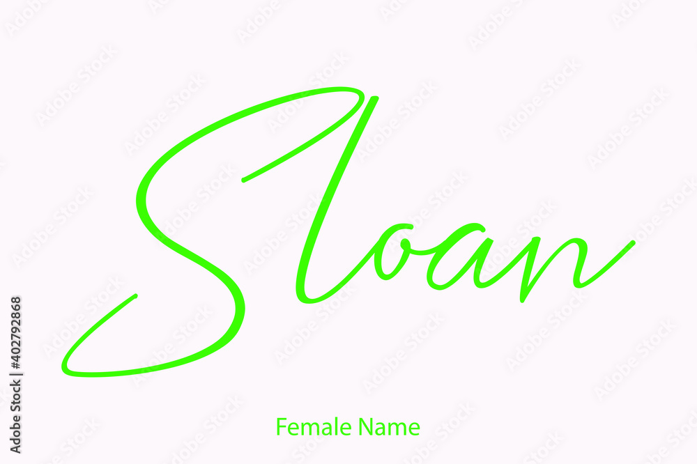Sloan Female name - Handwritten Lettering Modern Calligraphy Stock ...