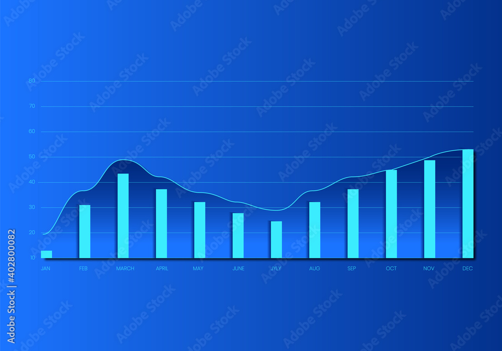 Modern infographic template. Infographics dashboard. Modern statistics ...