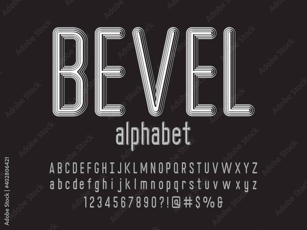 multiple layered style alphabet design with uppercase, lowercase ...