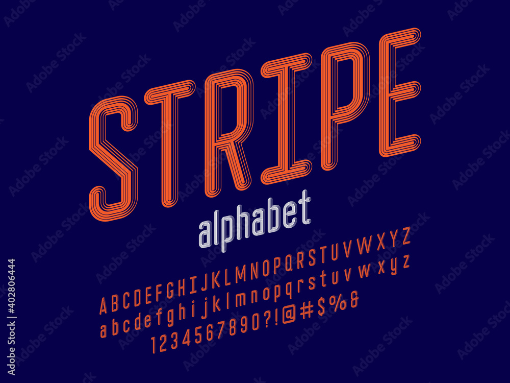 multiple layered style alphabet design with uppercase, lowercase ...